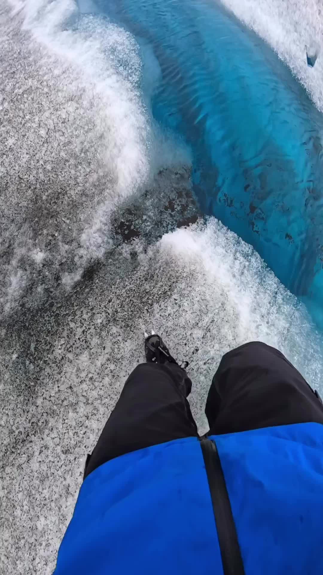 What it looks like underneath this glacier pool in the ice covered ...