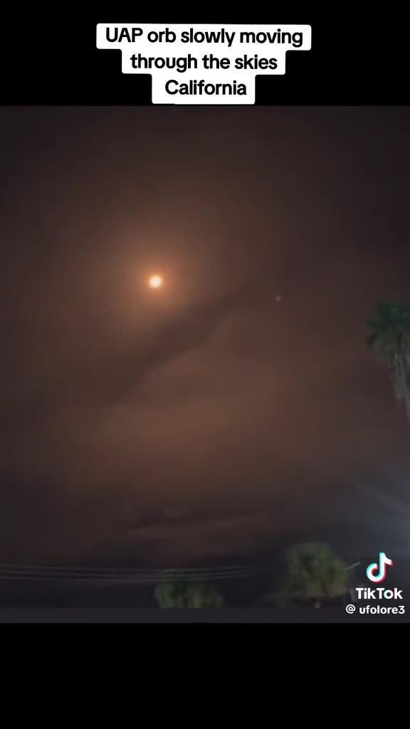UAP Orb Moving Slowly In The Skies Of California
