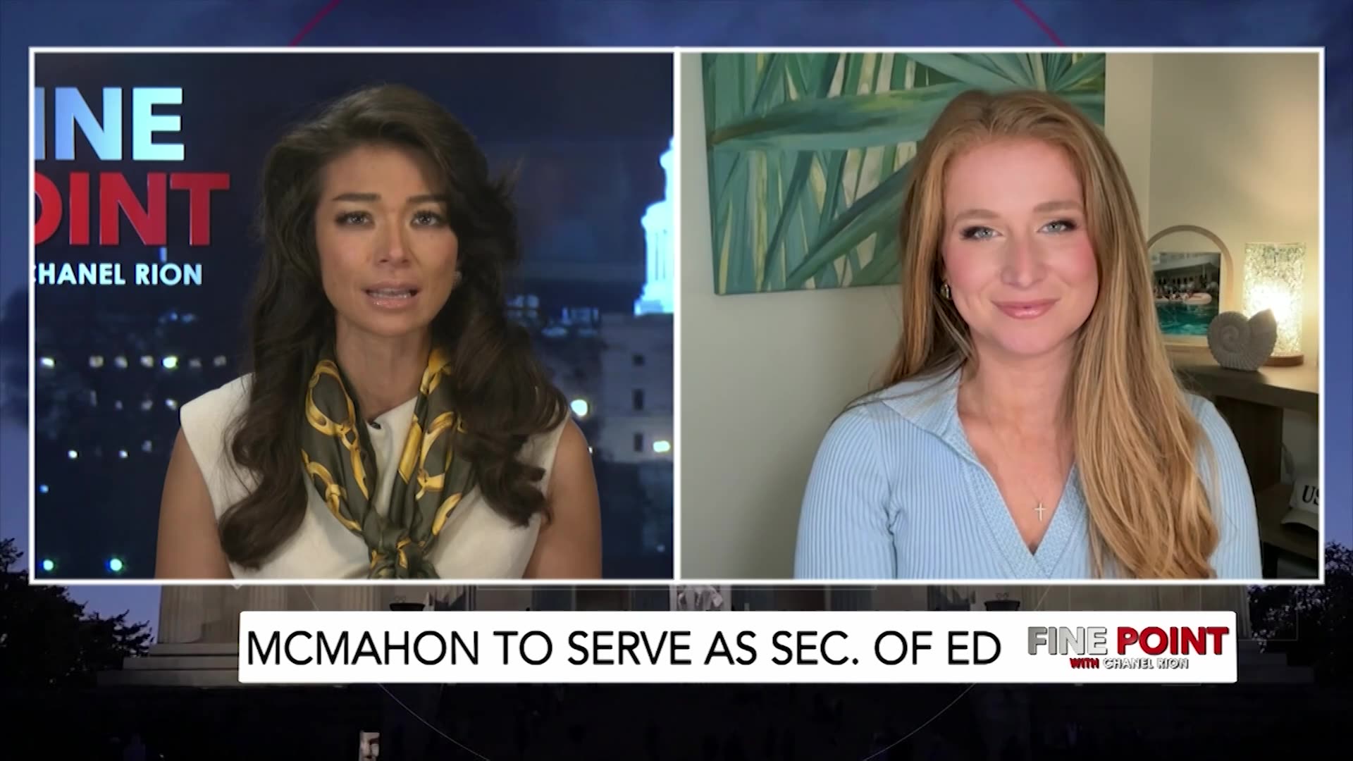 Fine Point - McMahon To Serve As Sec. Of Education - W/ Hilton Beckham ...