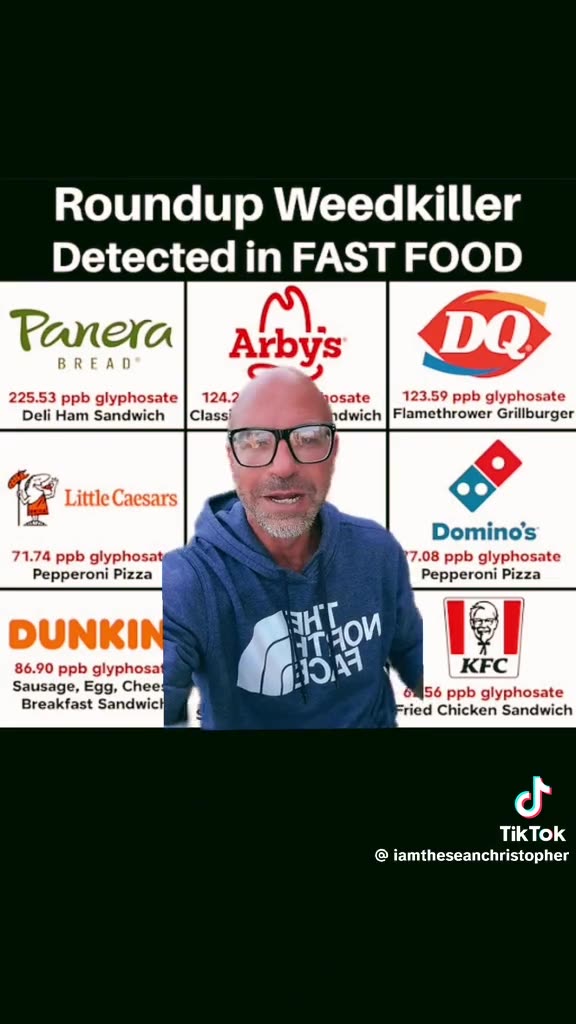 Weed killer in fast food
