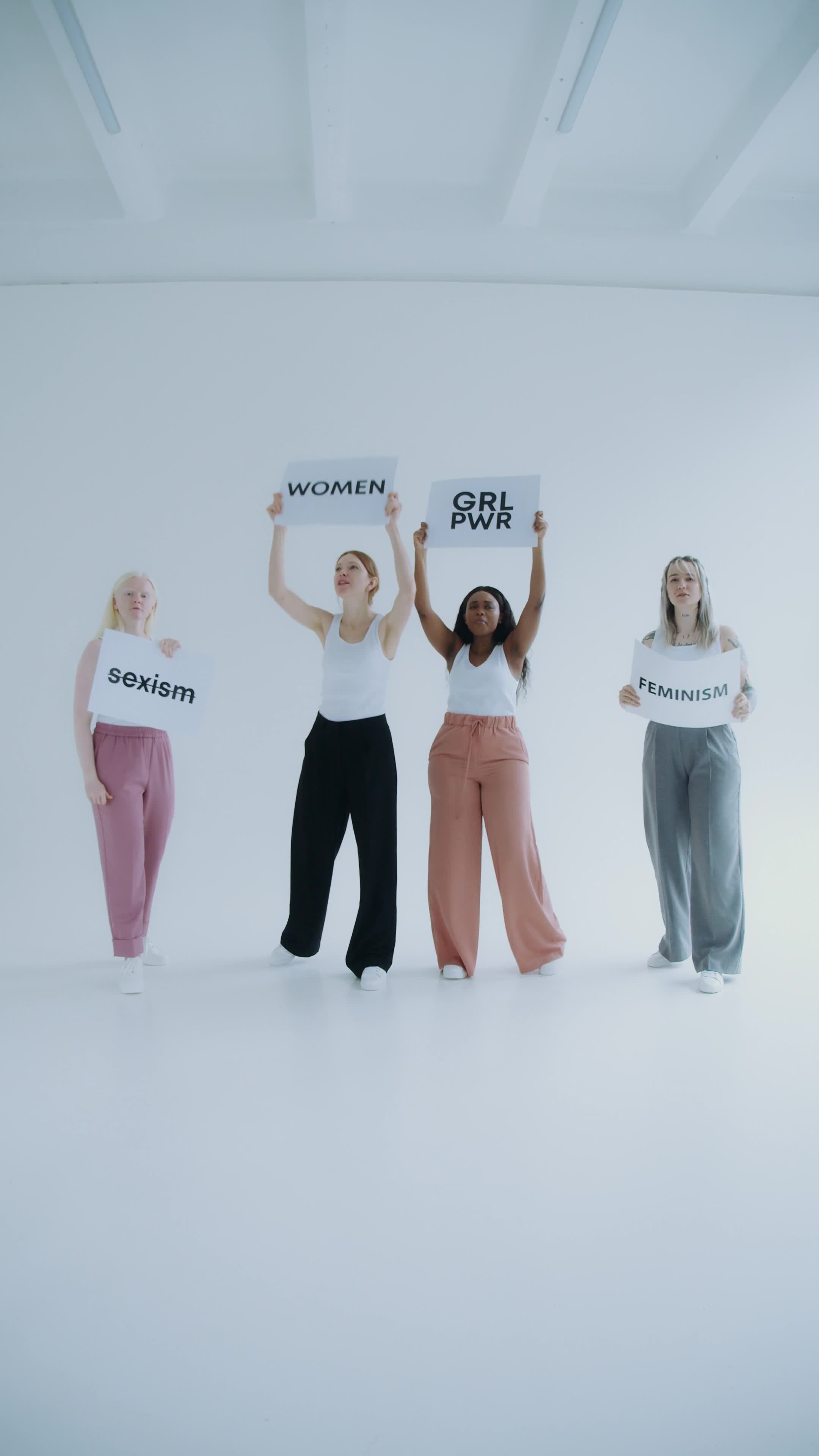 Rallyists Holding Placards