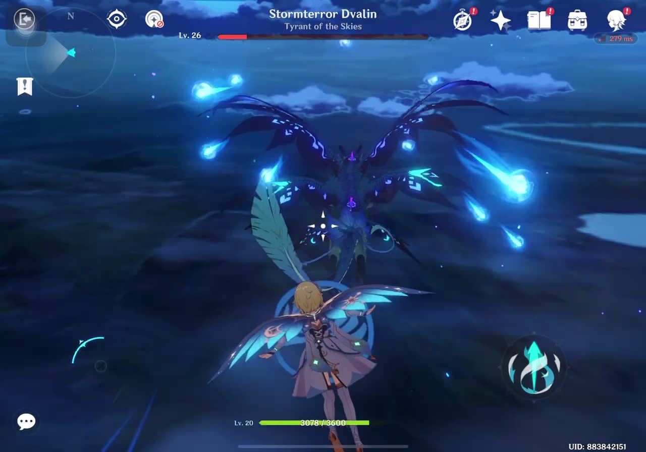 Knocking out the infected dragon 🐉 in Genshin Impact