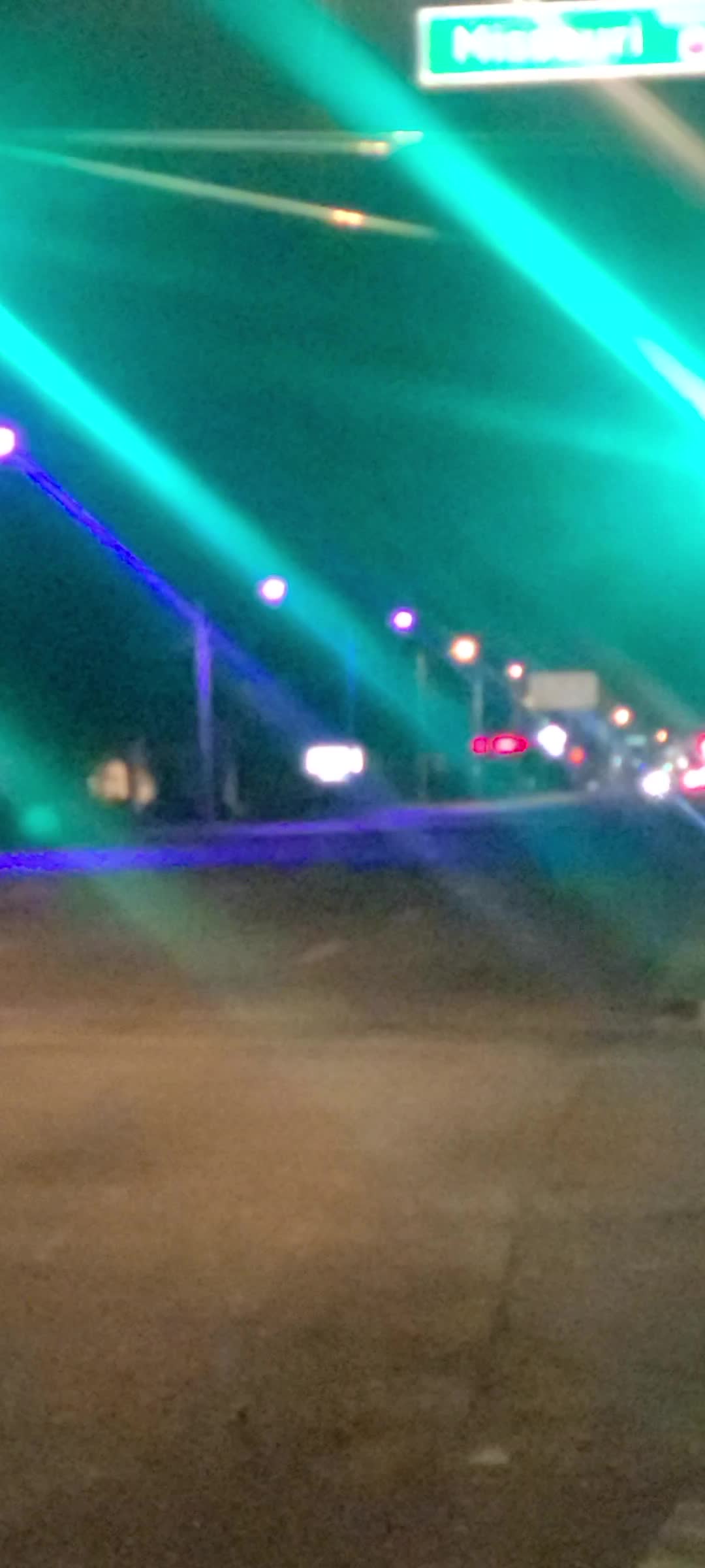 Blue & orange LED street Lights, Phx, AZ