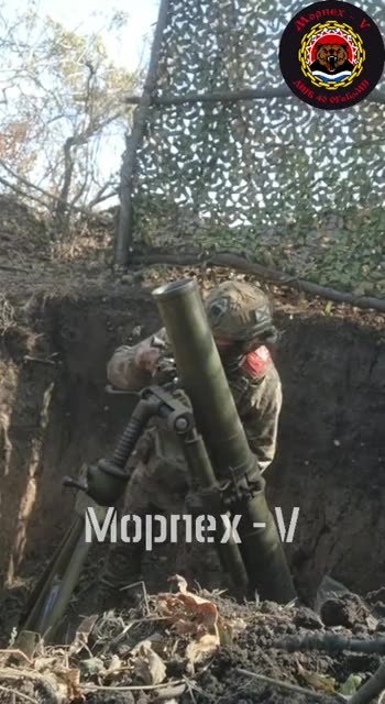 Russian 40th Separate Marine Brigade 'DYNAMO' Mortar Detachment firing ...