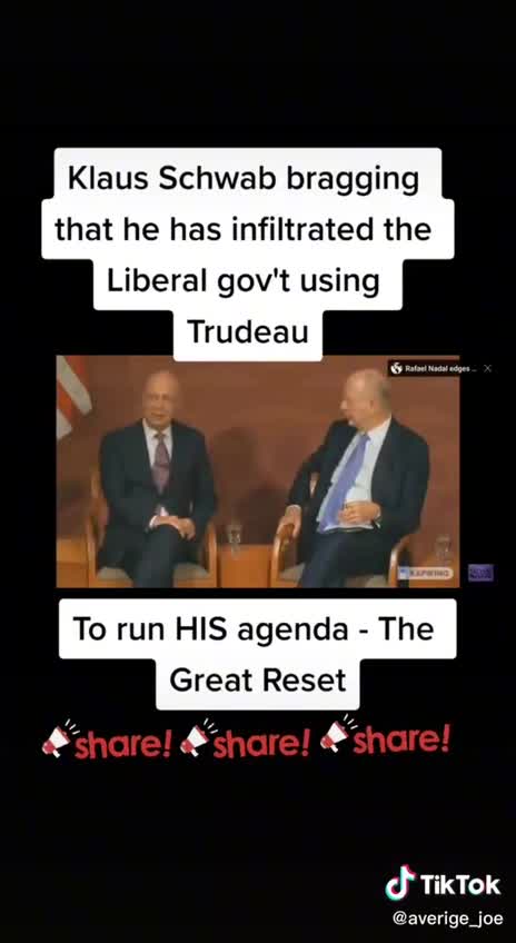 Canada Trudeau is Klaus Schwab's PUPPET
