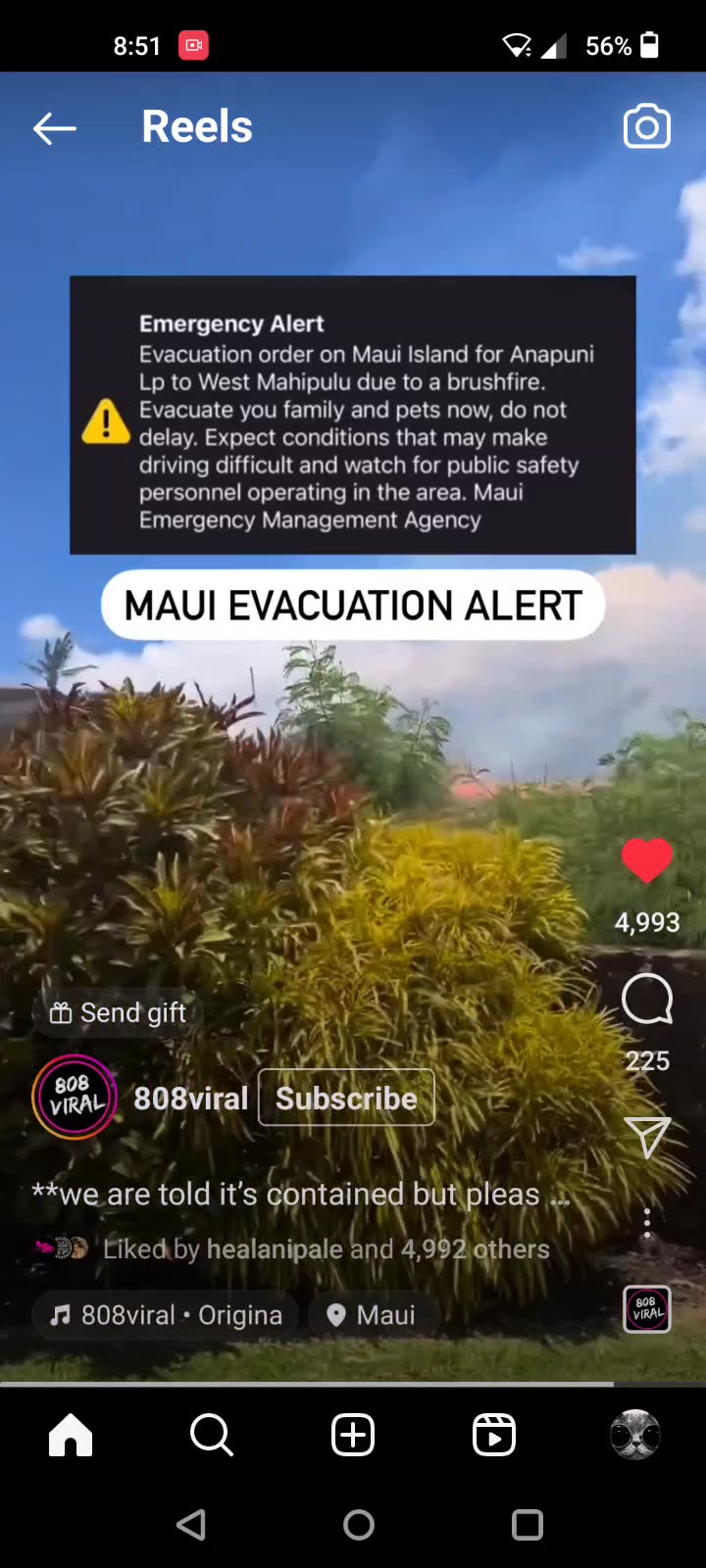New Maui Evacuation Alert