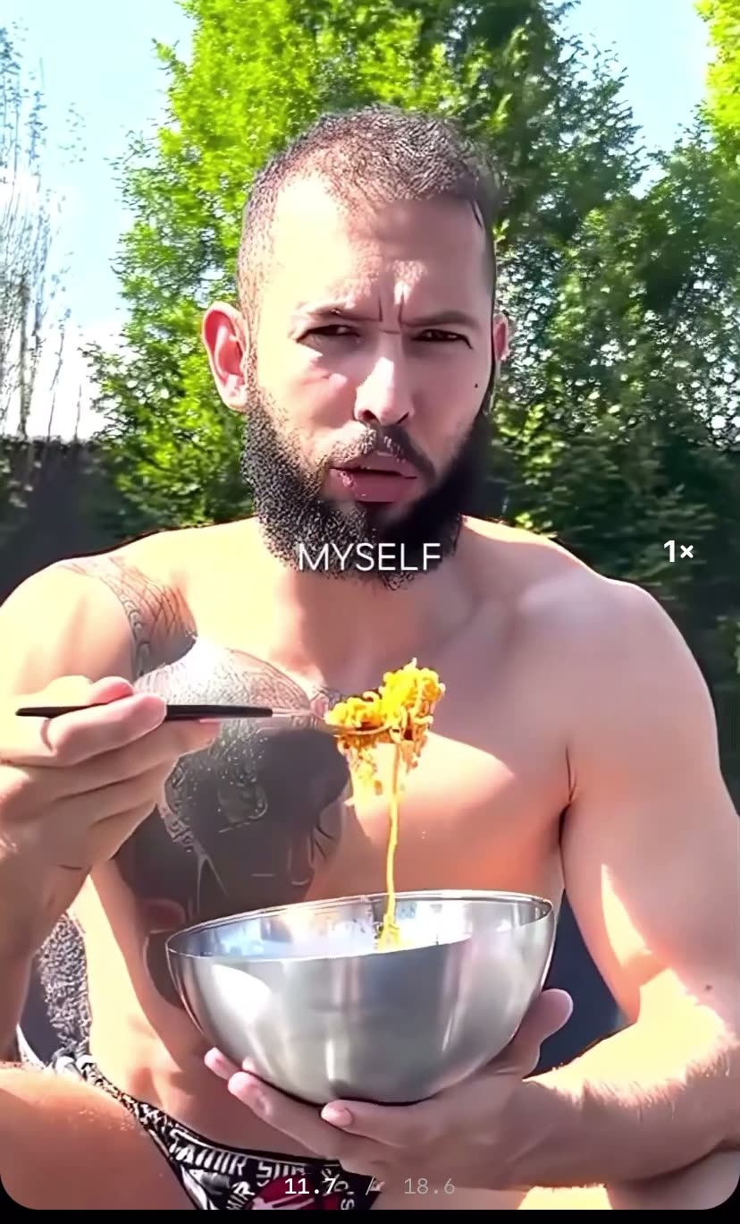 Andrew Tate Eats The Hottest Noodles In The World