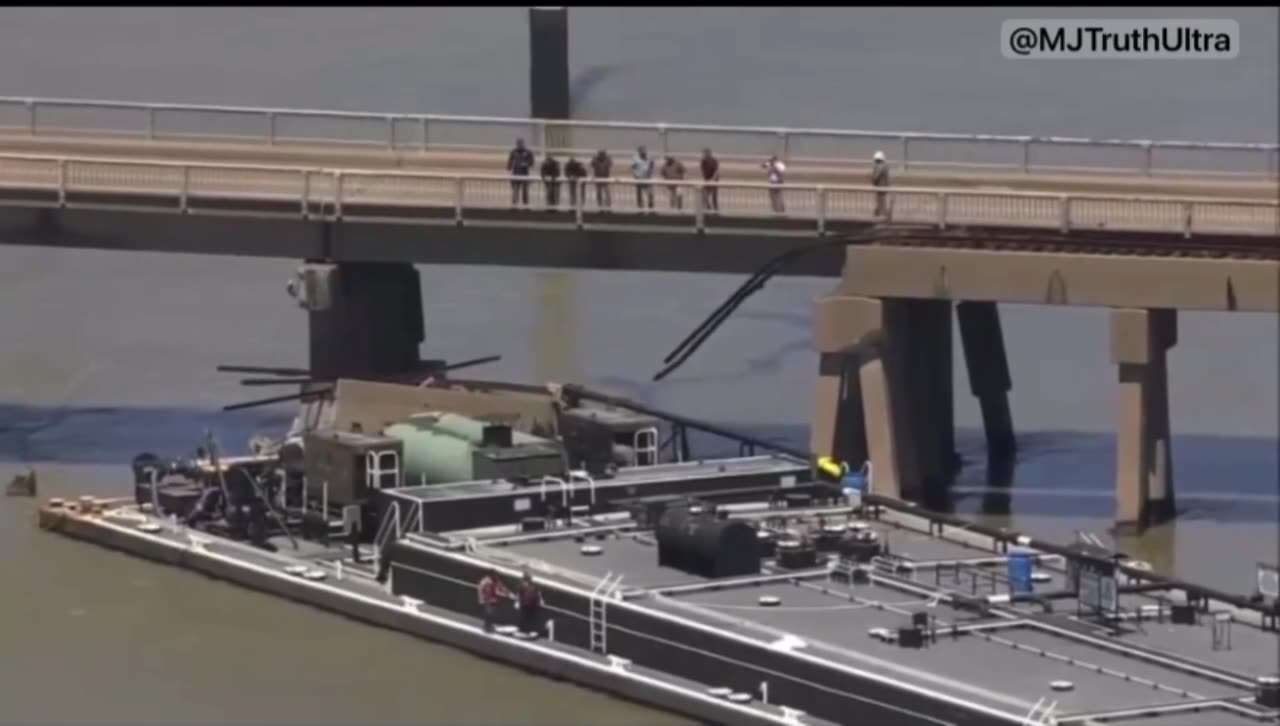 Texas - Pelican Island Bridge Struck by a Large Barge — Causing an Oil ...