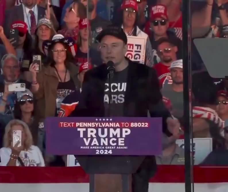 Elon Musk's full speech at Trump's rally in Butler, Pennsylvania today.
