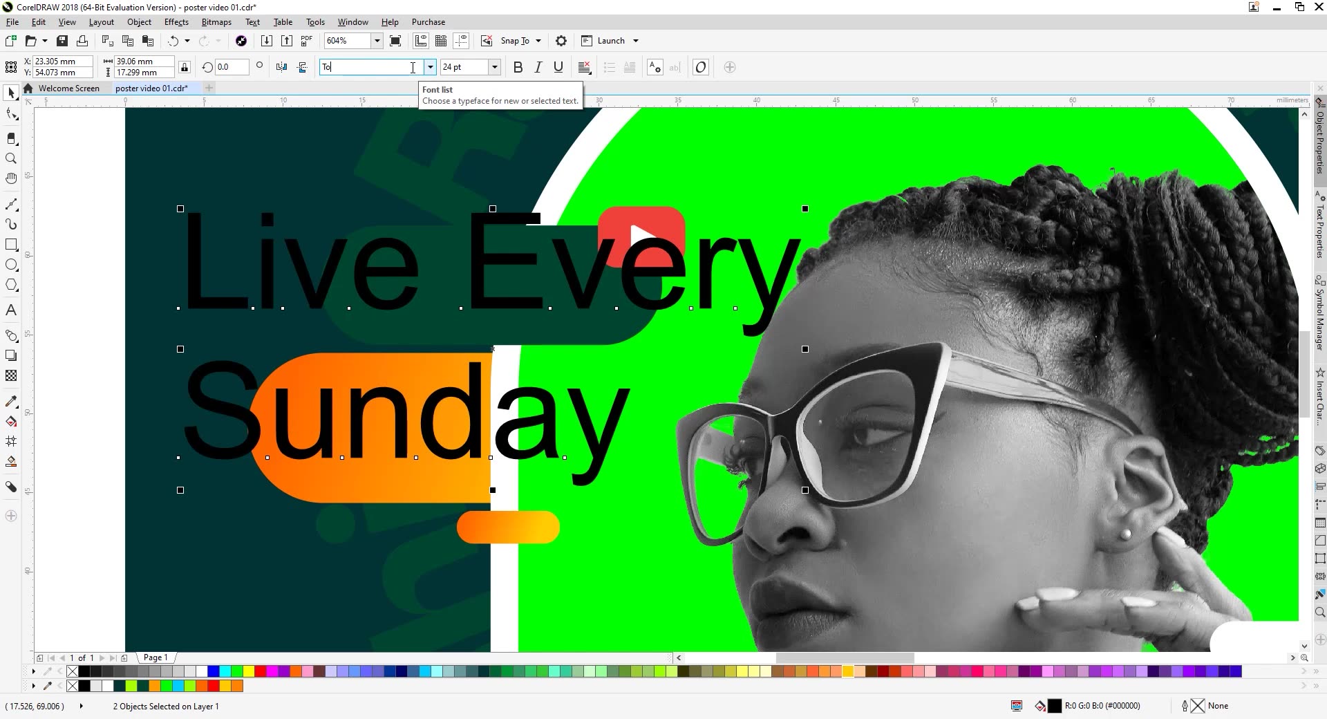 Learn Poster Design in Coreldraw | Fresh and Trendy Designs in Coreldraw