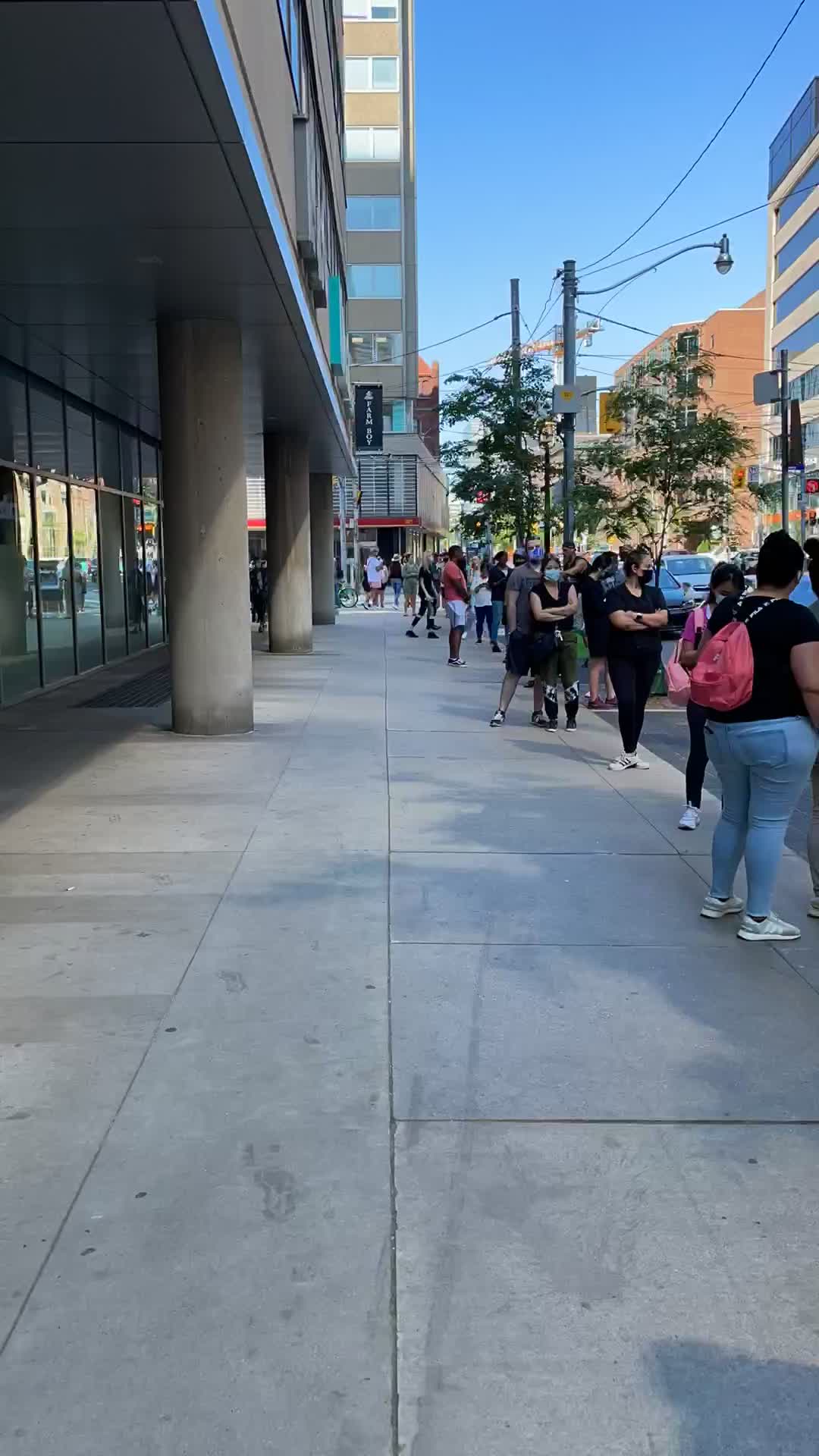 Winners line in downtown Toronto