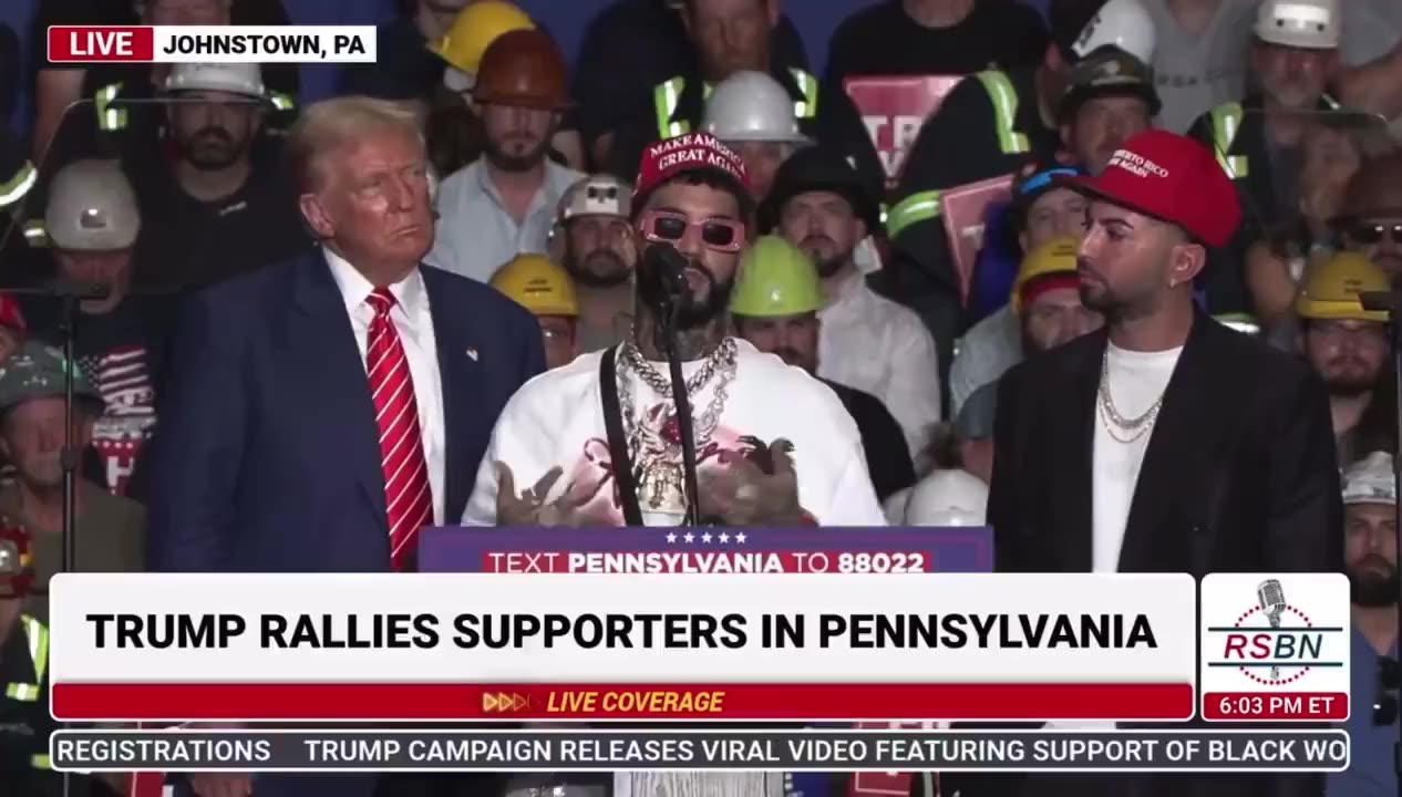 Popular Puerto Rican rapper Anuel AA goes on stage at MAGA rally ...