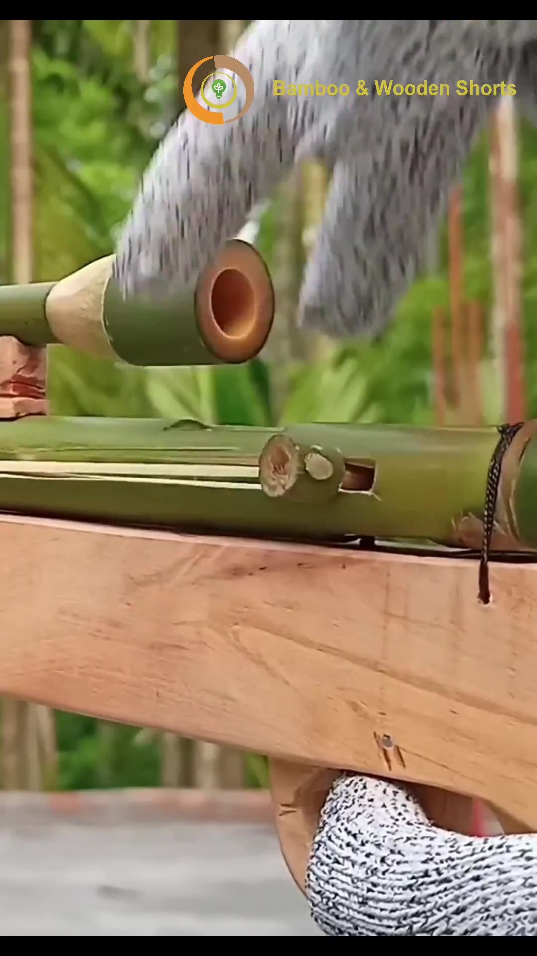powerful bamboo slingshot gun
