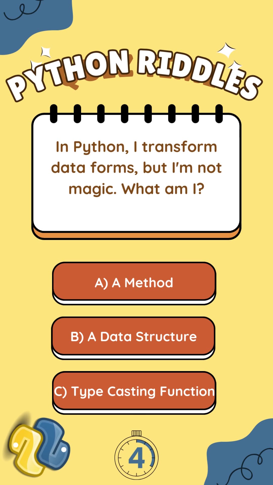 Python's Shape-Changer - Coding Riddles