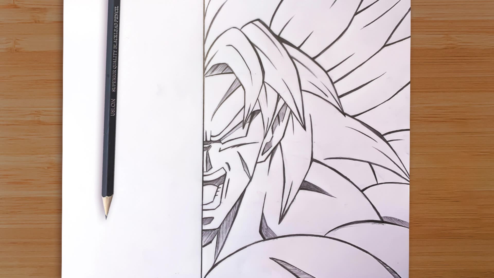 How to Draw Broly SSJ Step by Step | Dragon Ball Super Pencil Tutorial 🖊️