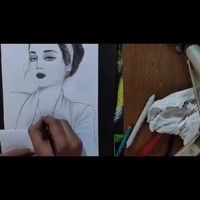drawing a beautiful girl maryam