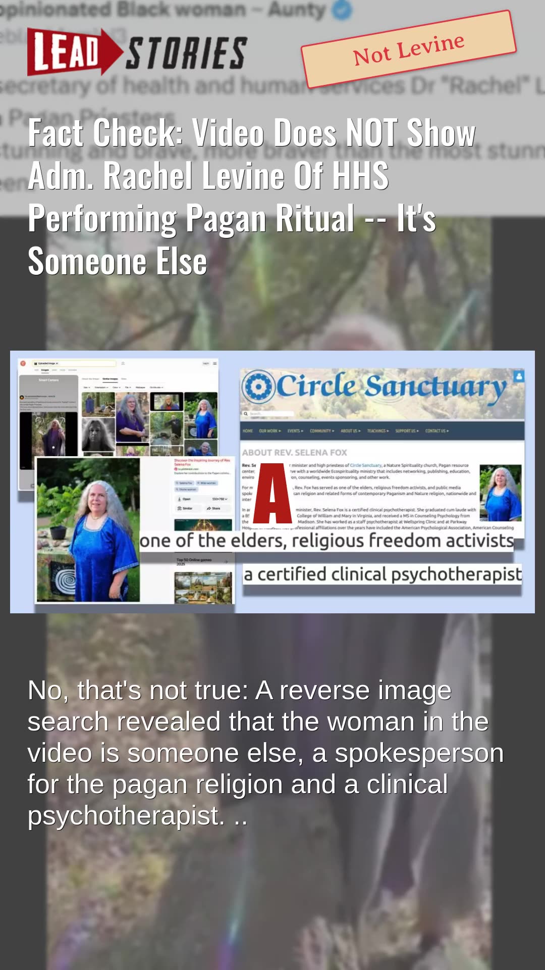 Fact Check: Video Does NOT Show Adm. Rachel Levine Of HHS Performing ...