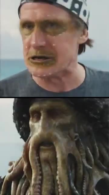 Davy Jones With and Without Special Effects in Pirates Of The Caribbean ...