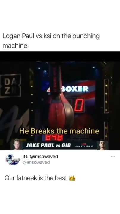 Logan Paul VS KSI on the punching machine