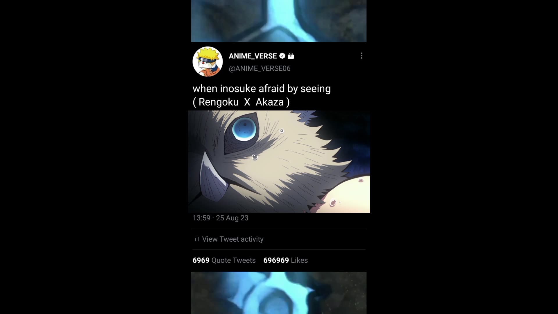 Inosuke was afraid to see Rengoku X Akaza