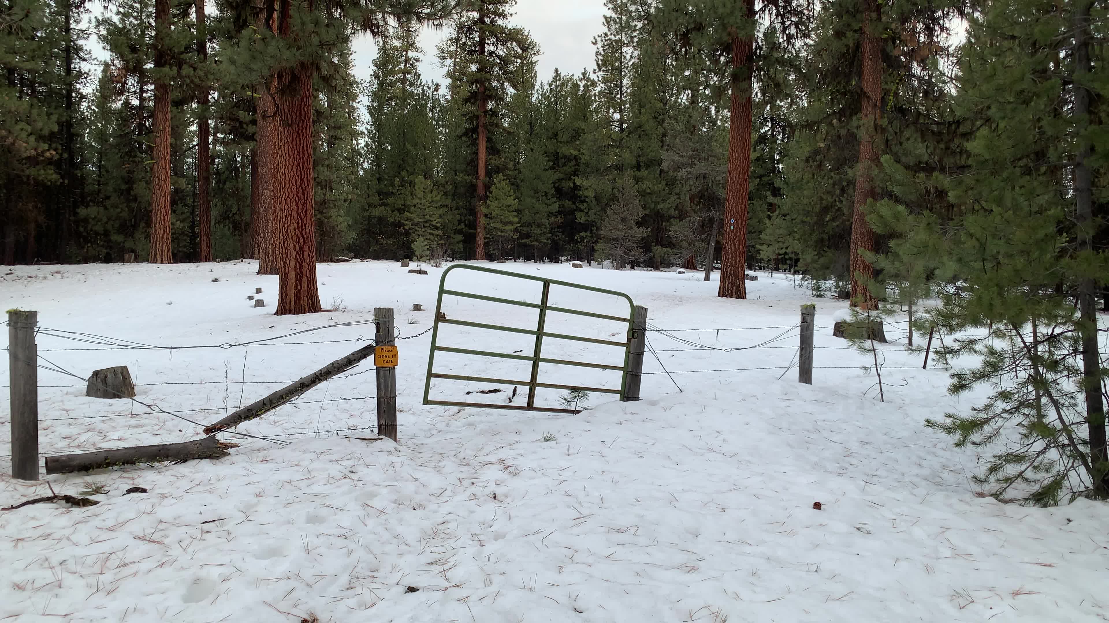 Go Through the Fence Gate – Bandit Springs Sno-Park – Central Oregon – 4K