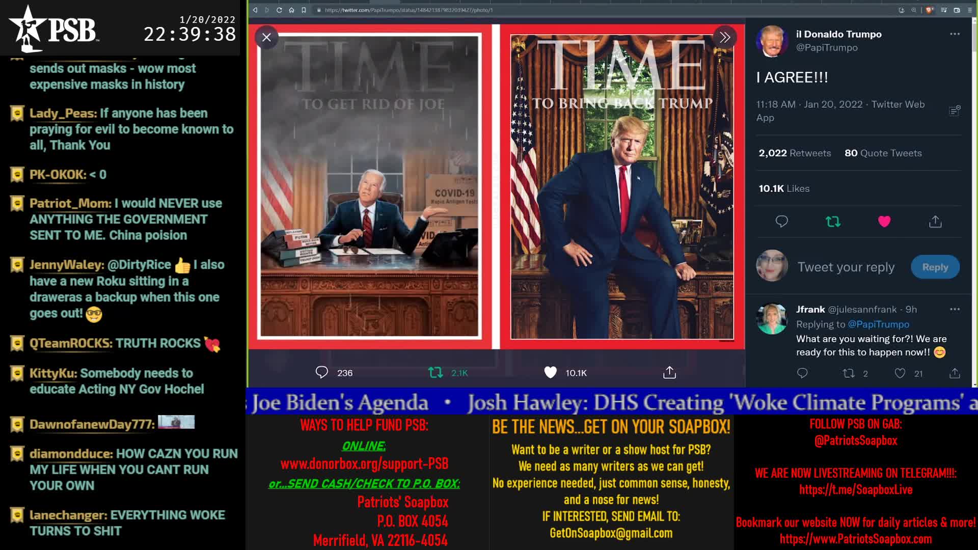 2022-01-20 22:00 EST - The MAGA Mullet Show: with MagaSwaga