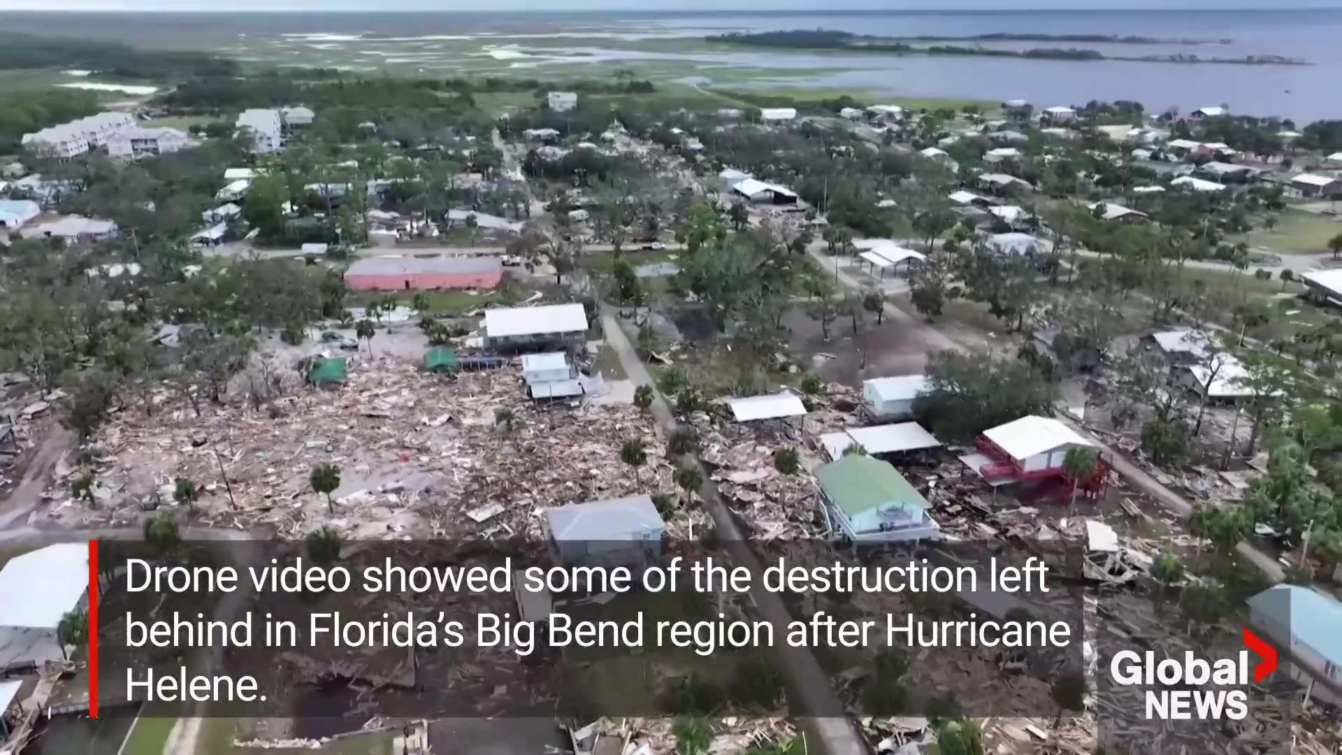 ⚠️Hurricane Helene: Drone video shows path of destruction in Florida's ...