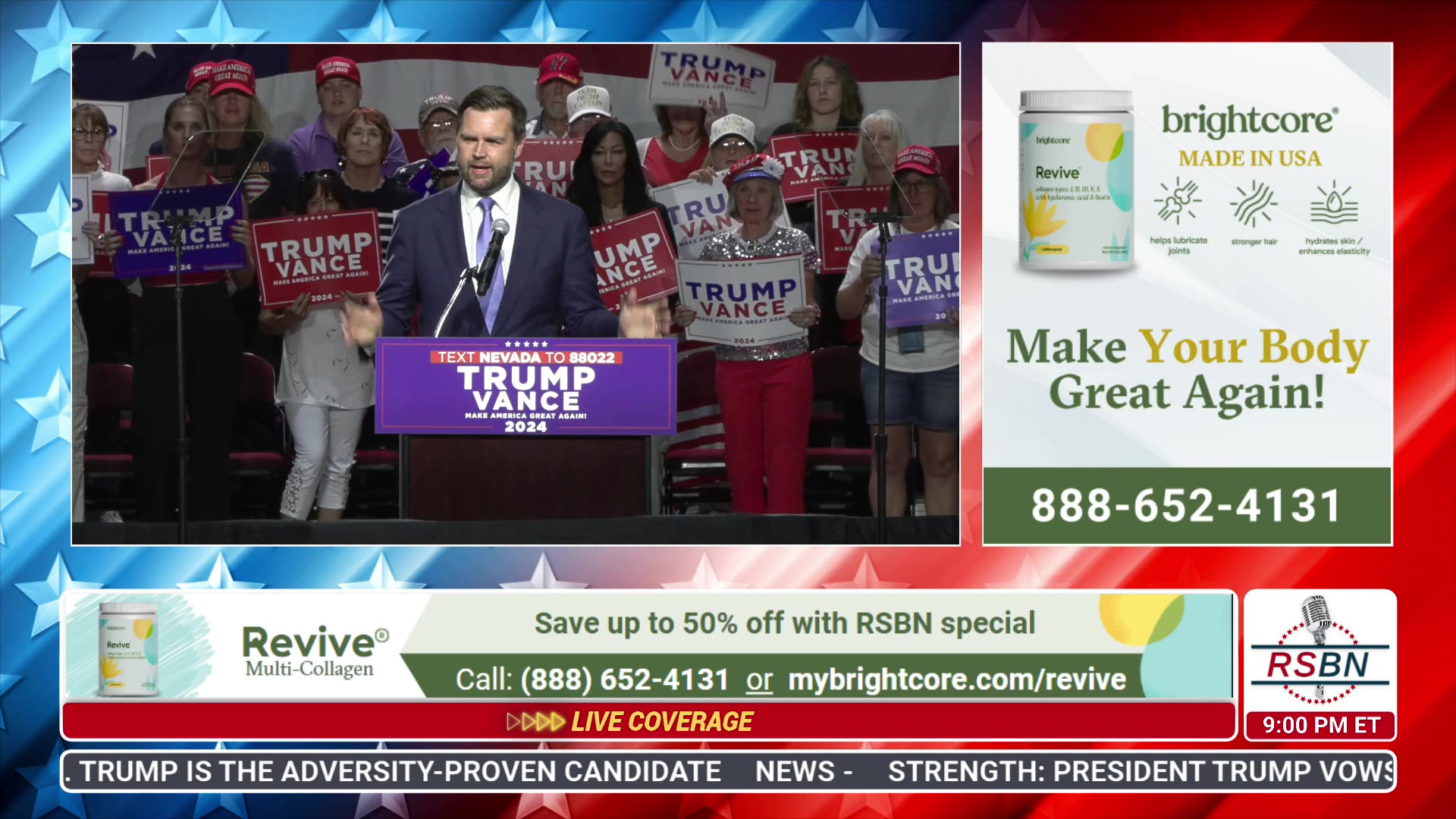 WATCH: Vice Presidential Nominee JD Vance Speaks at Rally in Reno ...