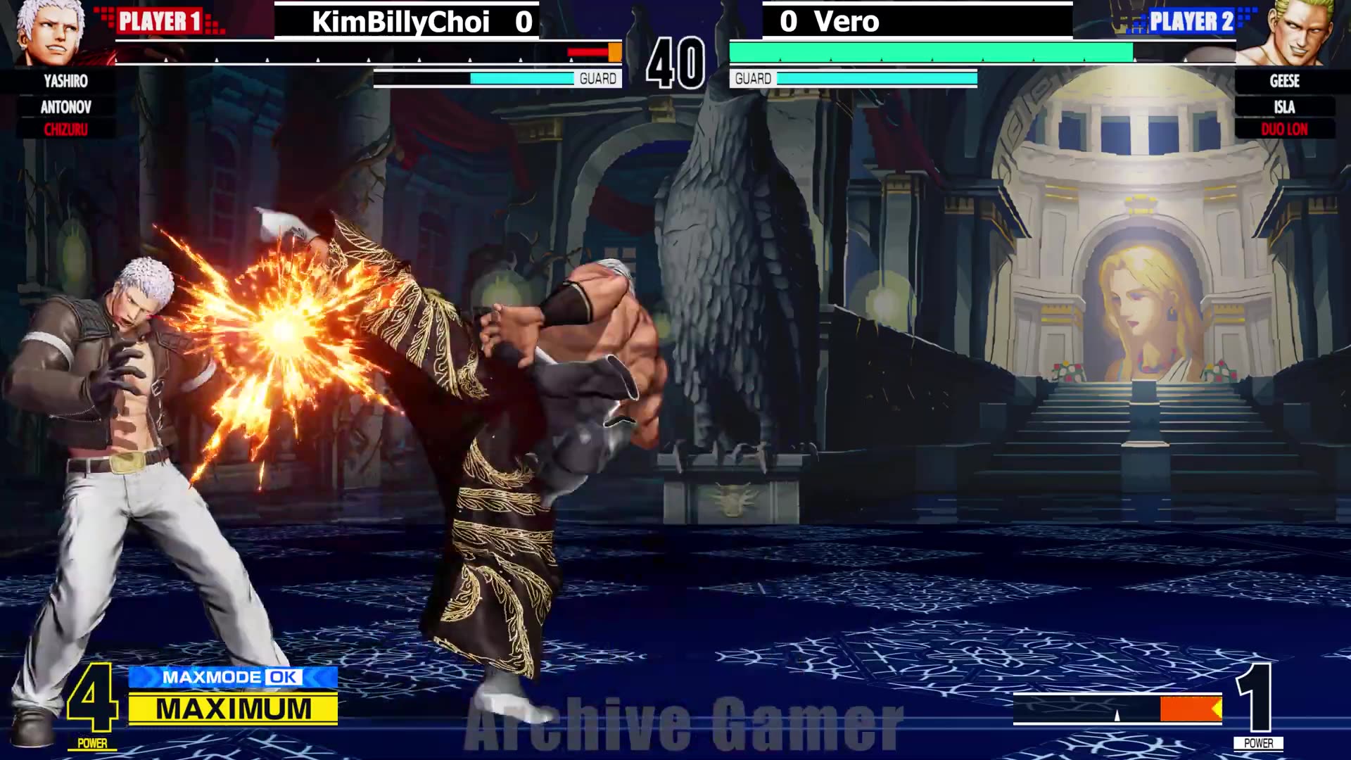 KOF XV - KimBillyChoi, Chizuru/Yashiro/Antonove vs Vero, DuoLon/Geese ...