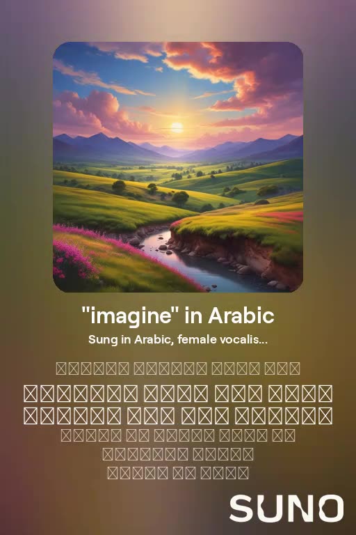 "imagine" in Arabic - version 2
