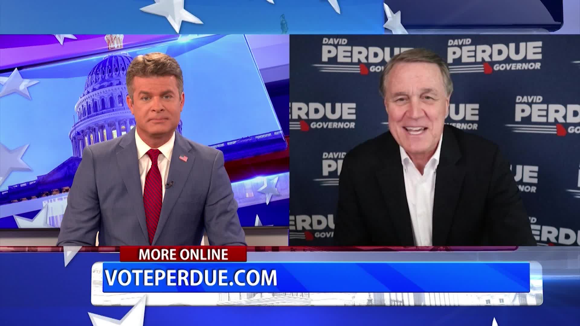 REAL AMERICA -- Dan Ball W/ David Perdue, Georgia Primary Election ...