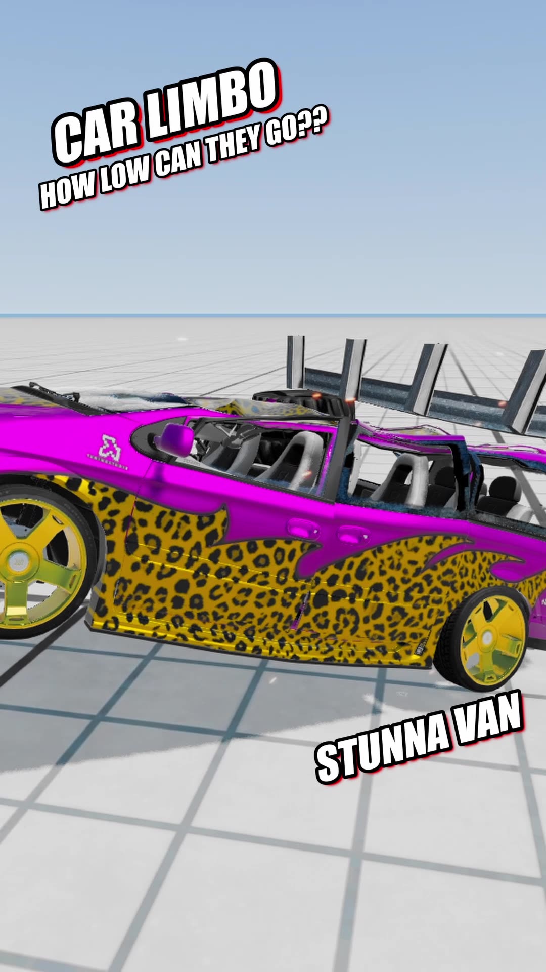 Car Limbo - How low can they go? Beamng Drive Mods New Map #shorts