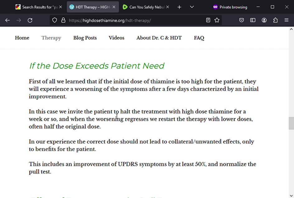 High-Dose Thiamine (HDT) Therapy for Parkinson's Disease (Dr. Antonio ...