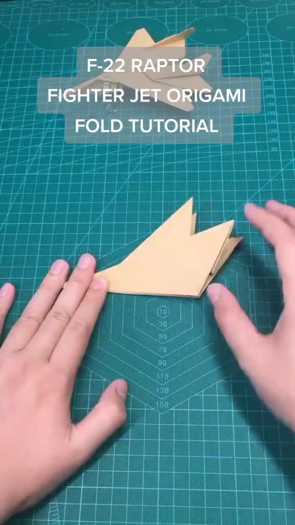 F-22 Raptor Fighter jet Origami Fold Tutorial