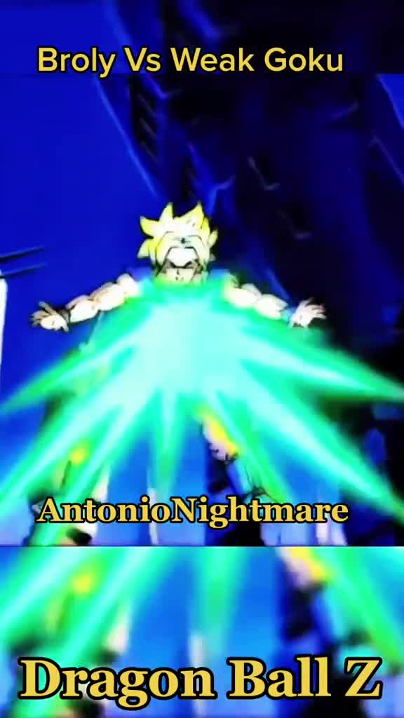 Dragon Ball Z - Super Saiyan God Broly vs Weak Goku. based on a true ...