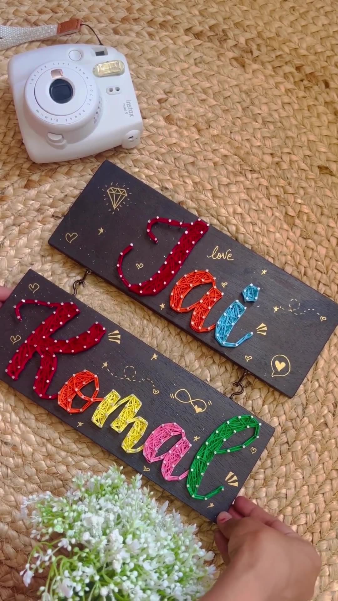 String art name plate