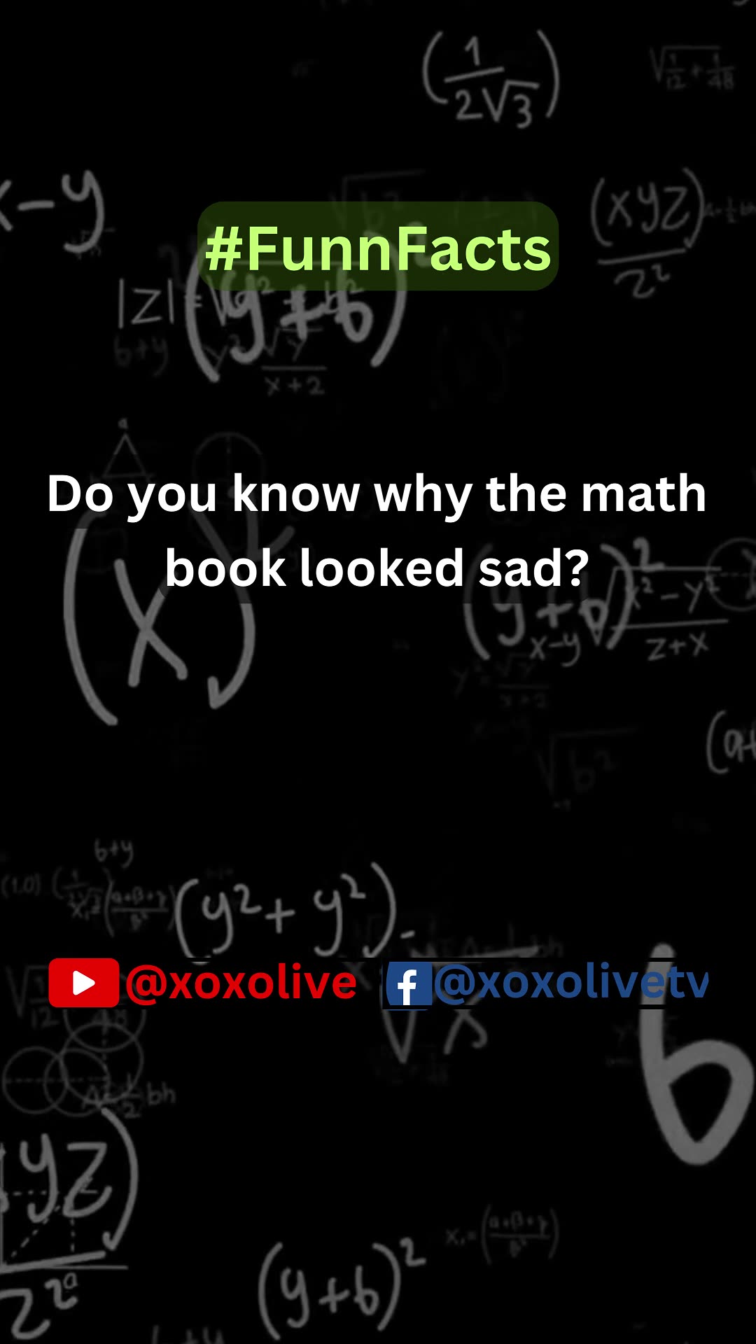 Do you know why the math book looked sad?