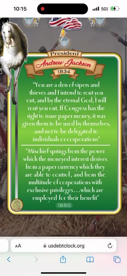 National Debt Clock daily - Derek Johnson