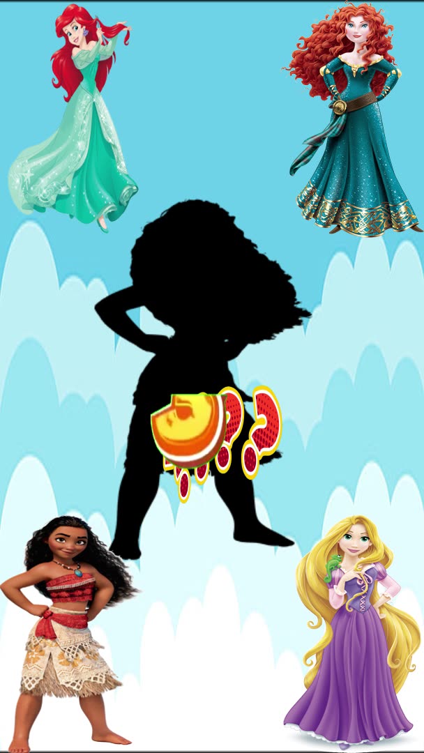 Find Match Disney Moana, Tangled Rapunzel, Disney Little Mermaid Ariel ...