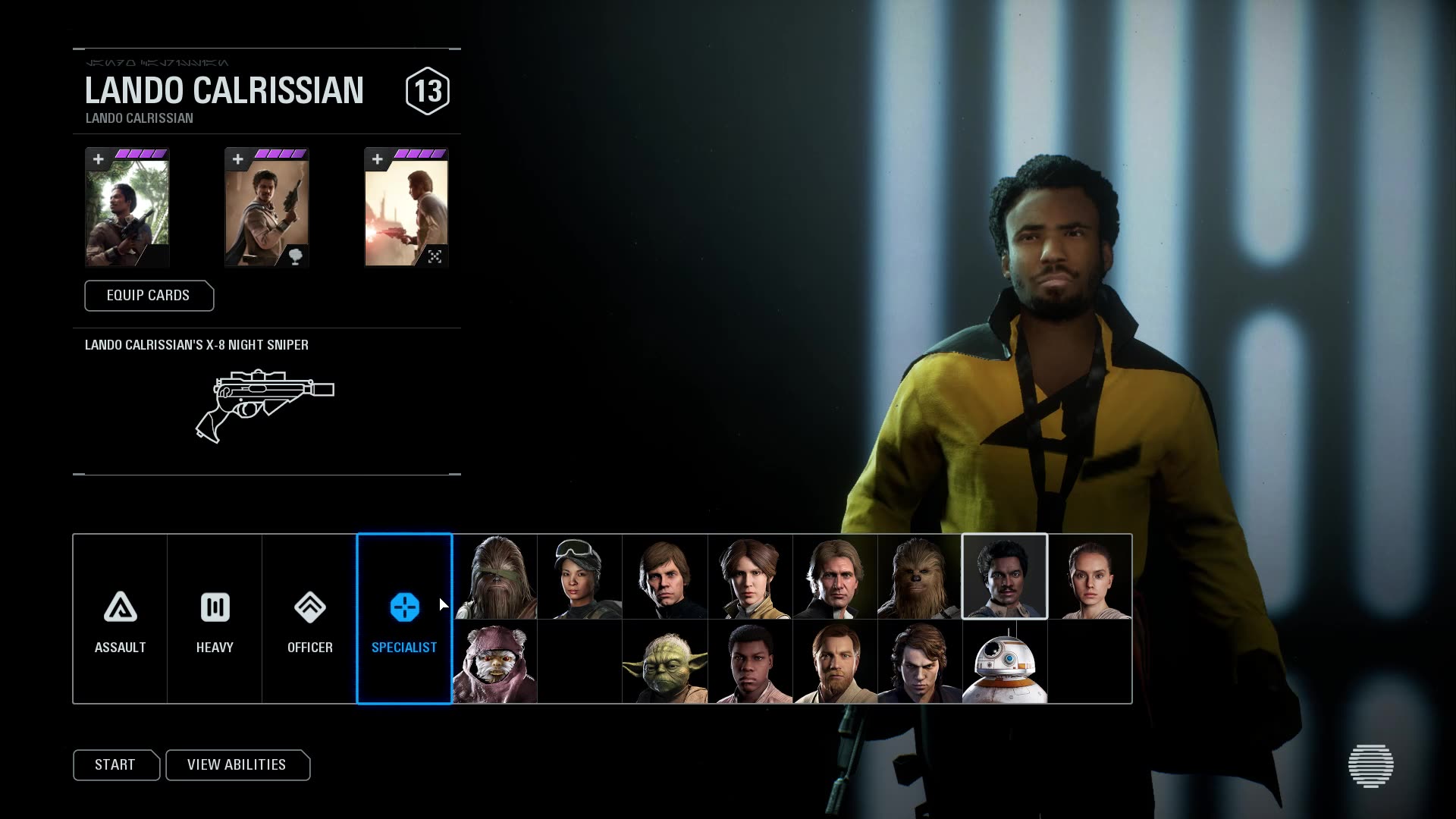 Star Wars Battlefront II 2017: Arcade Onslaught Lando Callsusm Bespin ...