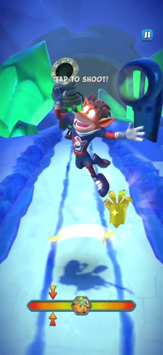 Nitro Zombot Battle Run Gameplay On Snow Go - Crash Bandicoot: On The Run!