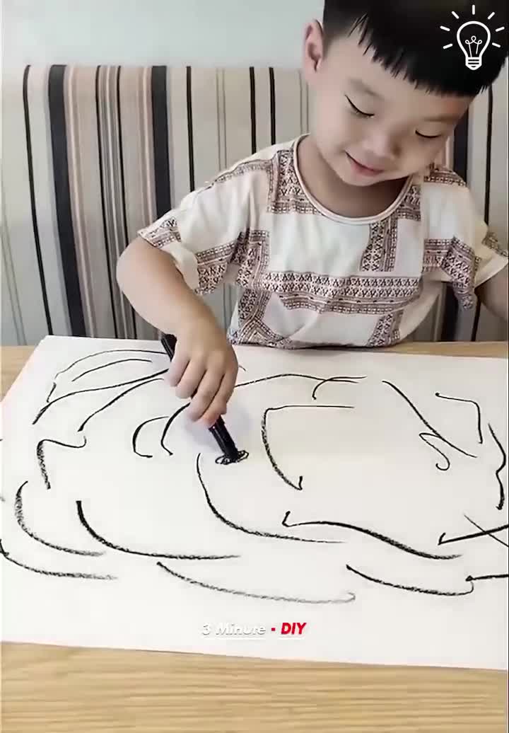 Its almost unbelievable that this little guy is behind these drawings