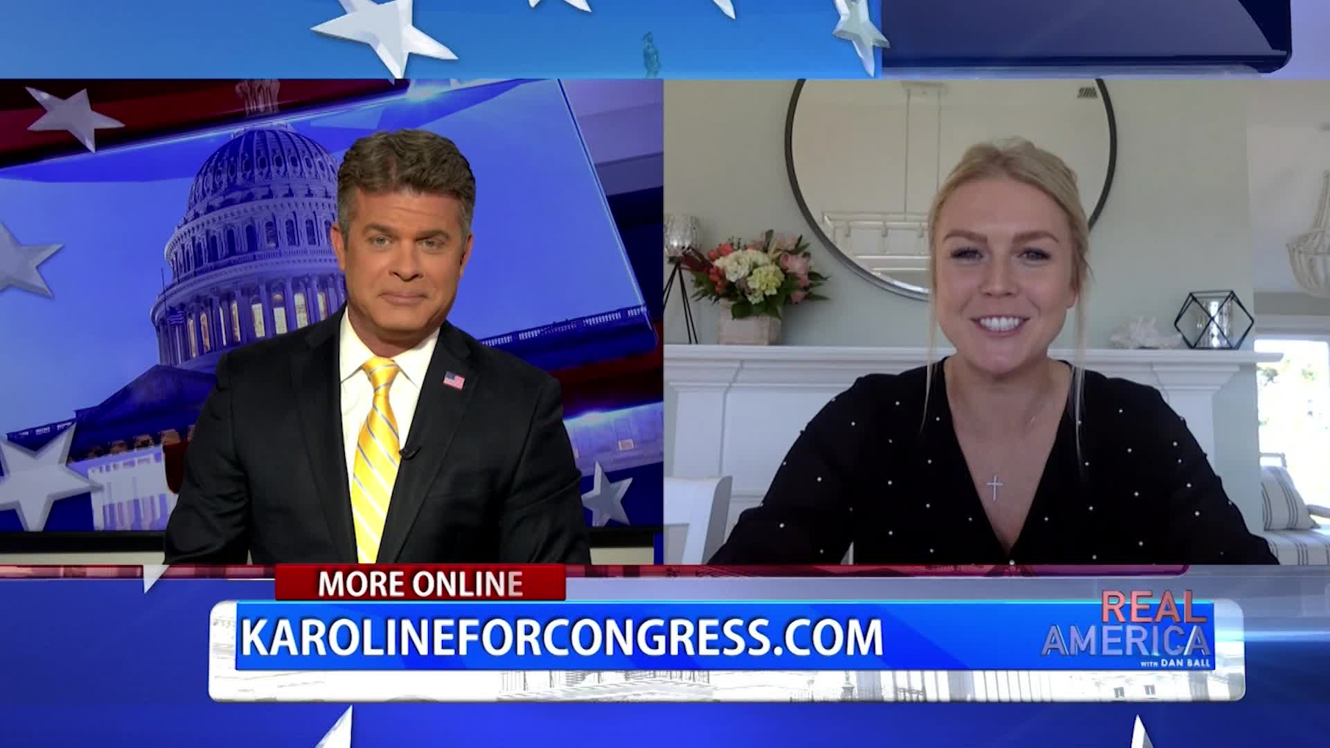 REAL AMERICA -- Dan Ball W/ Karoline Leavitt, Fresh Off Her Primary Win ...