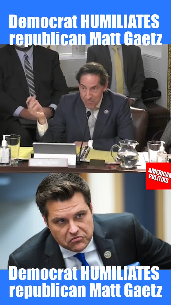 Top #Democrat HUMILIATES republican Matt Gaetz