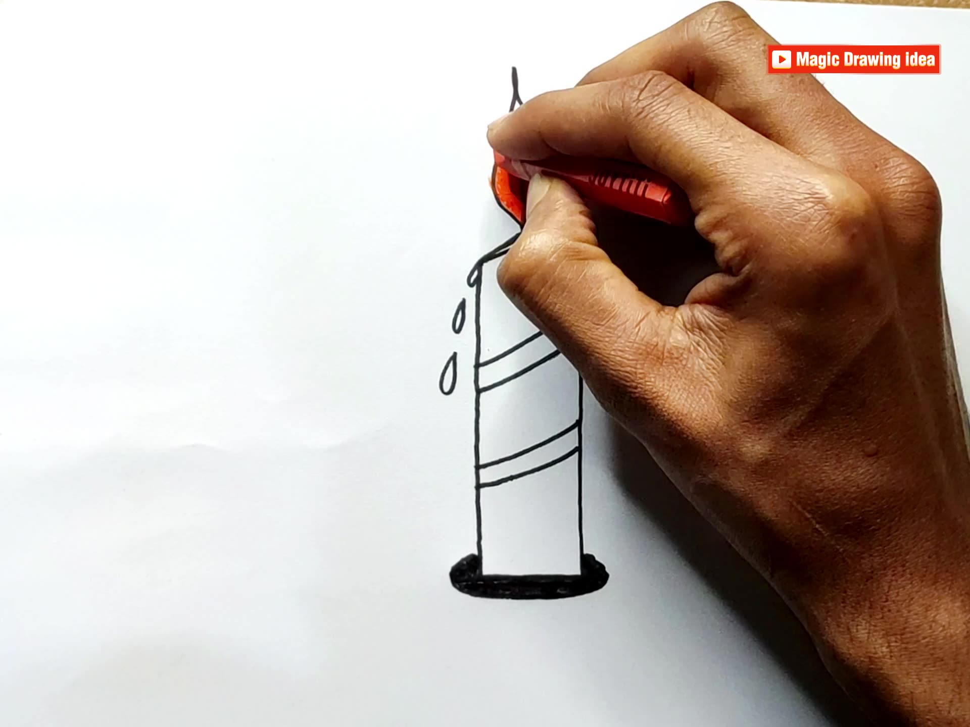 creative drawing with number 1