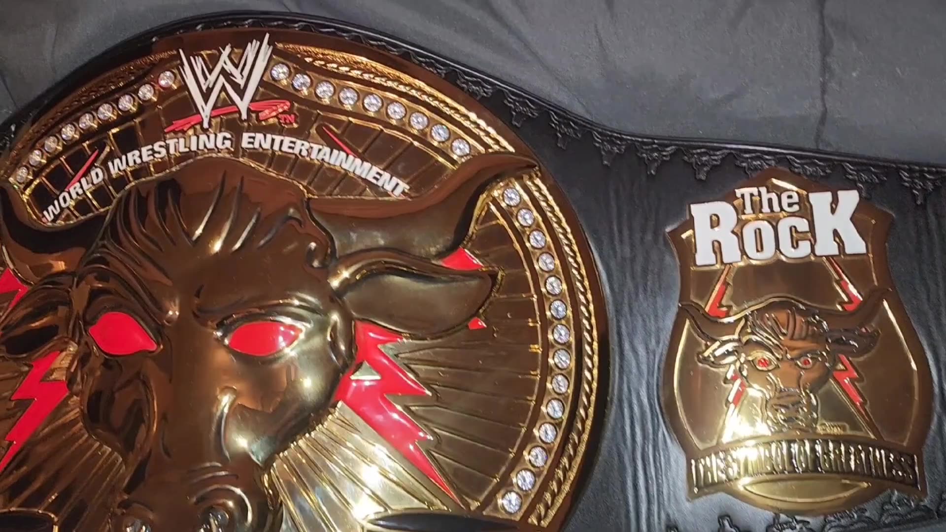 WWE Brahma bull championship replica re-stoned by Rafford designs