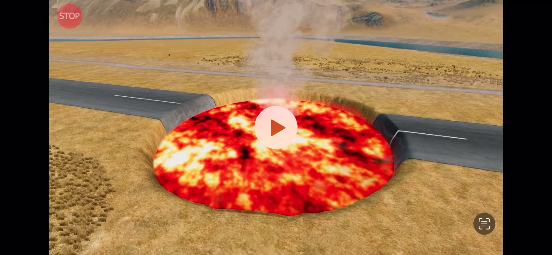 Big Giant, Small car vs Giant lava Pit 😱😱