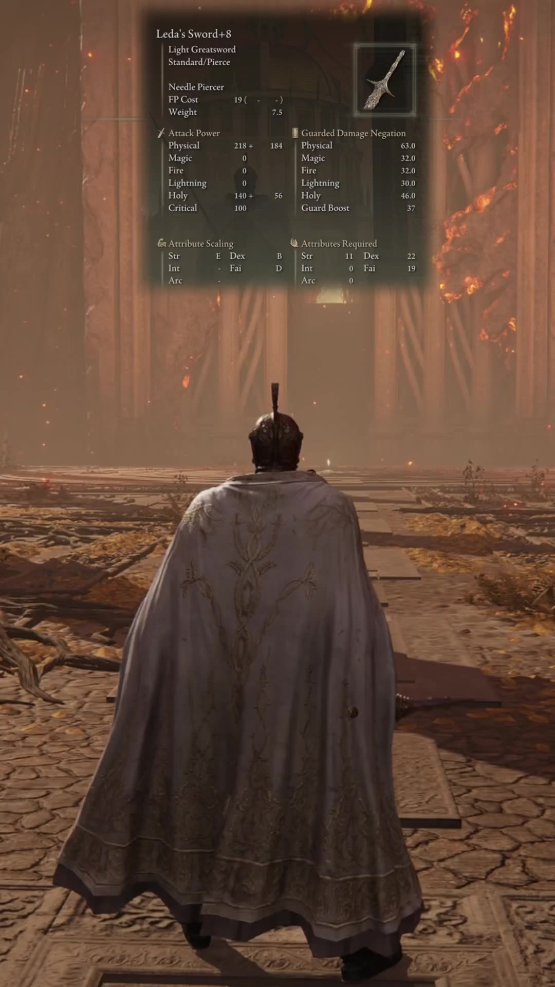 Needle Knight Leda Armor and Sword - Amazing Elden Ring Armor Set!