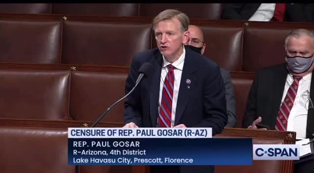 Rep Gossar Addresses the House After Being Censured