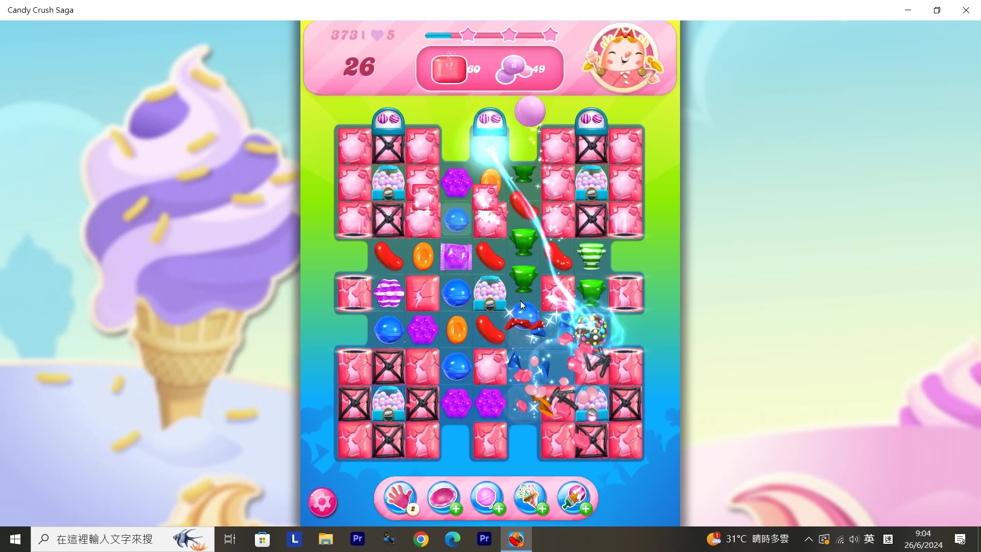 Candy Crush Saga Record (Level 373)
